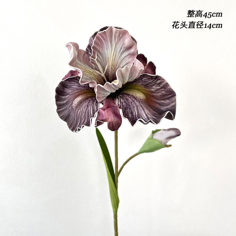 Искусственный цветок "Ирис Алиса", 45 см, цвет 4#, масляная живопись