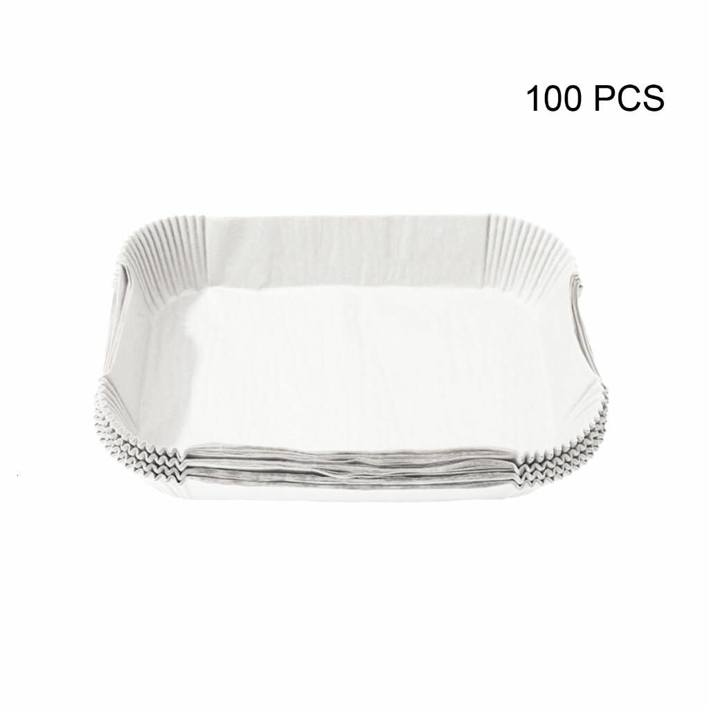 100 листов, прямоугольная бумага для фритюрницы, специальная бумага-белая