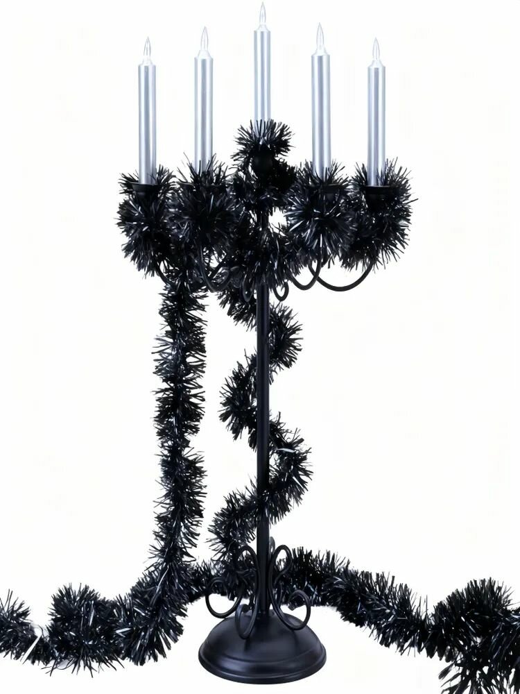 Мишура 200 см черный 3 шт.