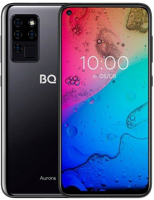 Смартфон BQ 6430L Aurora NFC, 6.4", IPS, 2 sim, 4Гб, 64Гб, 16 Мп, microSD, 4000мАч, черный