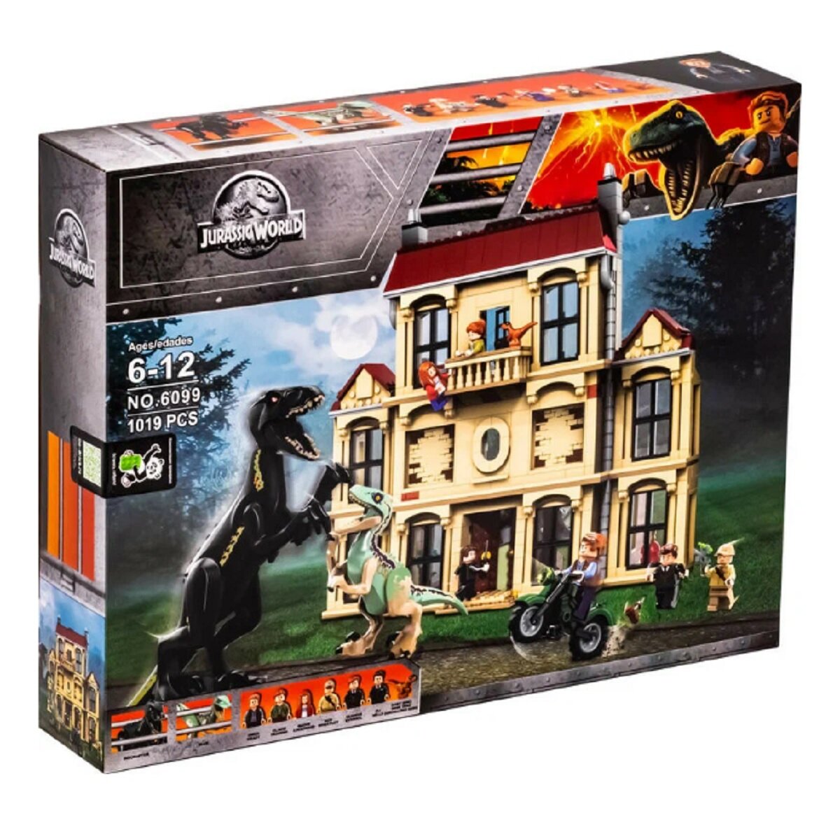 Конструктор Lepin "Нападение Индораптора", динозавры, 1019 элементов