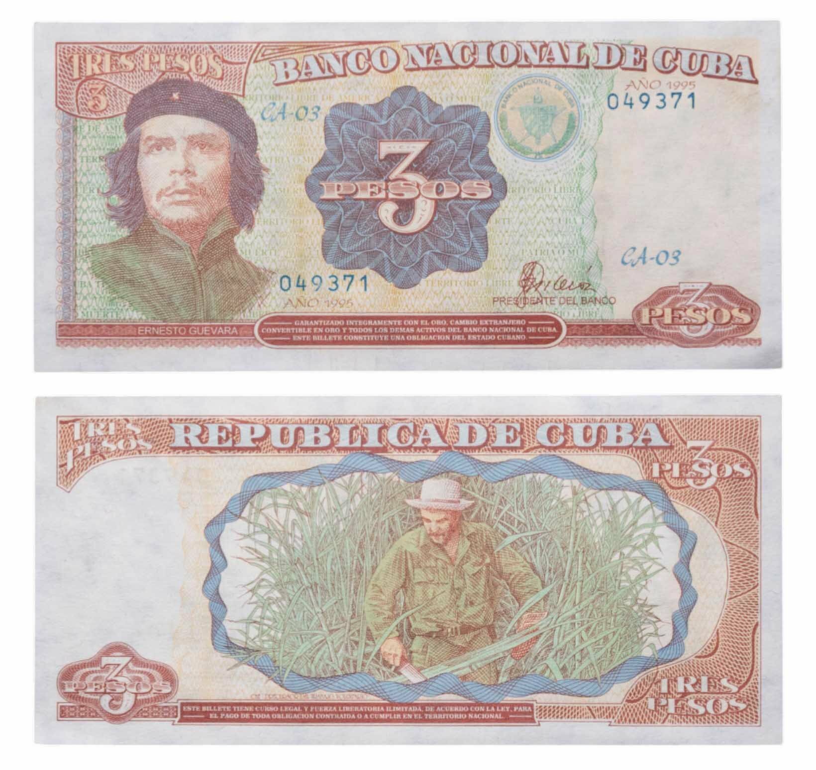 Куба 3 песо 1995 "Эрнесто Че Гевара"