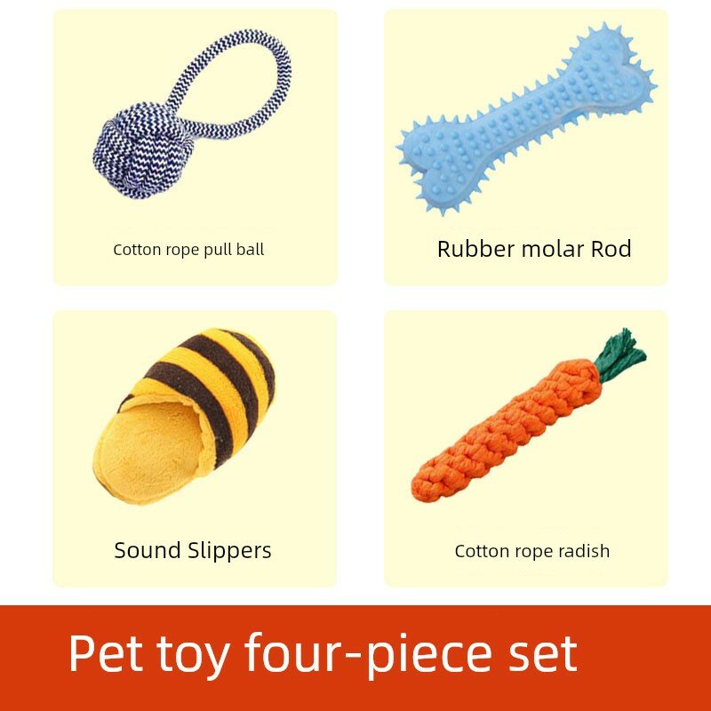 Набор игрушек для собак породы померанский шпиц, устойчивый к укусам пищащий мяч, игрушка для прорезывания зубов для