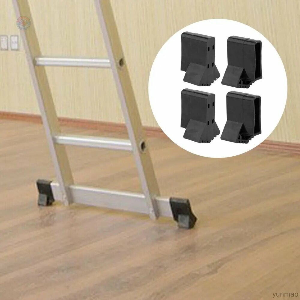 Накладки на ножки лестницы, резиновые защитные протекторы для стремянки, антискользящие подпятники для паркета и плитки, комплект 4 шт