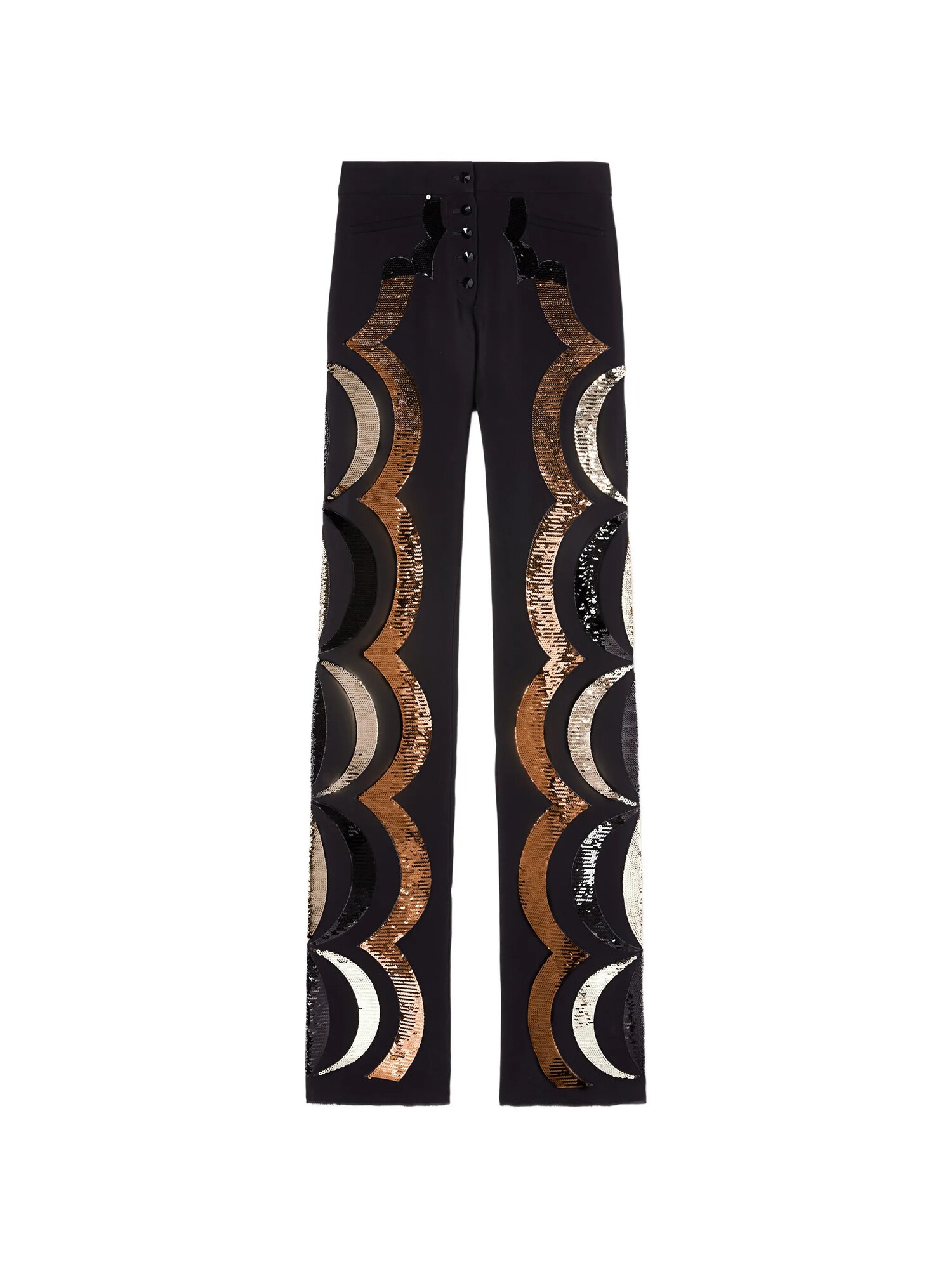 Брюки Sequin-embellished straight-leg trousers