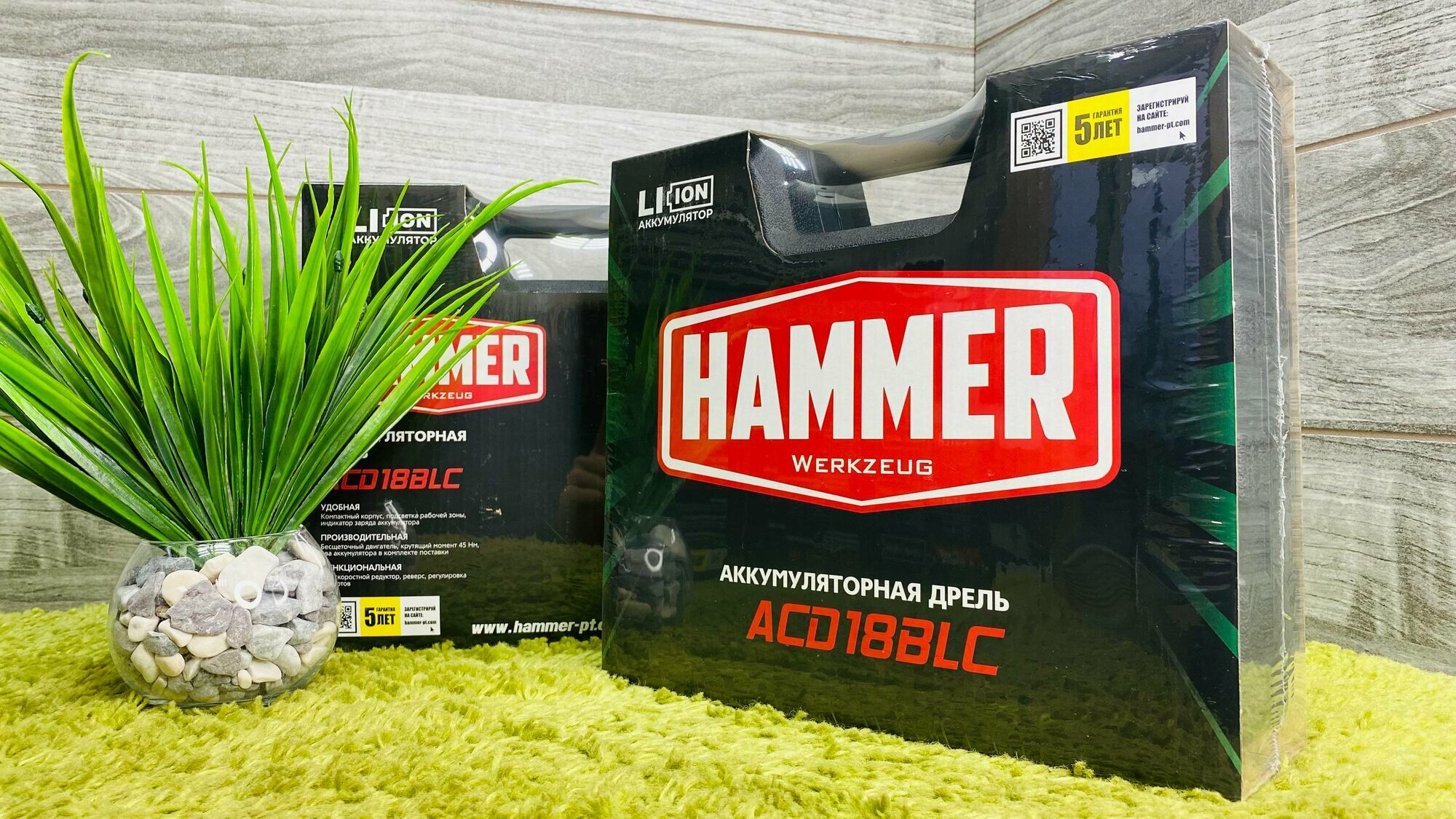 Дрель-шуруповерт аккумуляторная бесщеточная ACD18BLC, 18В, Li-Ion, 2x2Ач