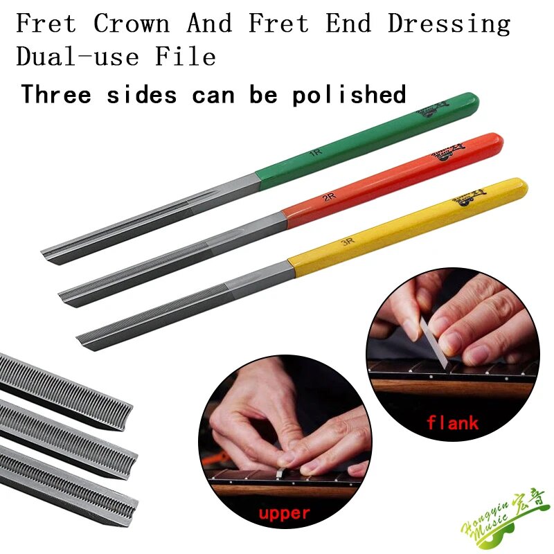 Файл для гитары Fret Crown File 3R, желтый — фото 1