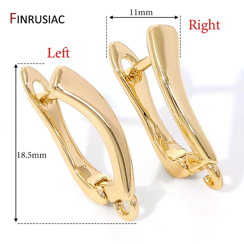 Золотые крючки для сережек FINRUSIAC 18K, 3 пары