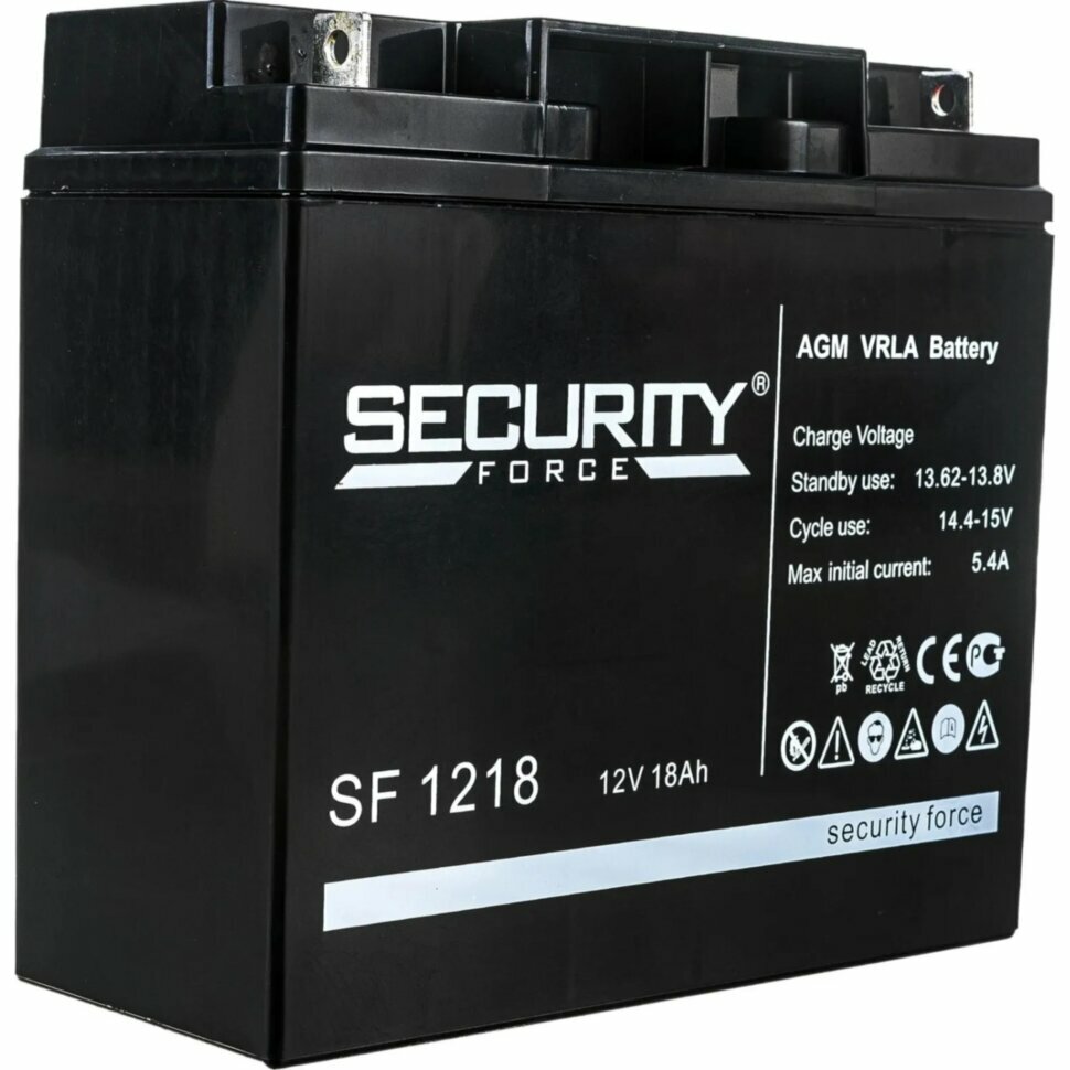 Батарея для ИБП Security Force SF 1218 12В/18, болт М5 (182x76x167мм), 2245452