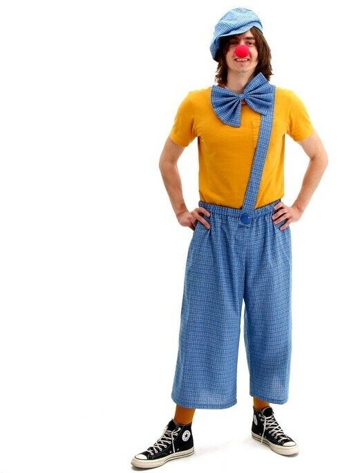 Карнавальный костюм «Клоун с бабочкой», голубая клетка, р. 48-56, 9537687