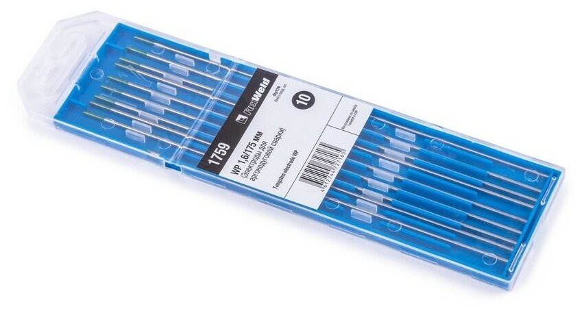 Вольфрамовый электрод WP 1,6мм / 175мм (1шт.) FoxWeld (упак.10шт)