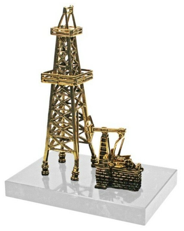 Бронзовая статуэтка "Нефтяная вышка" выс.17см