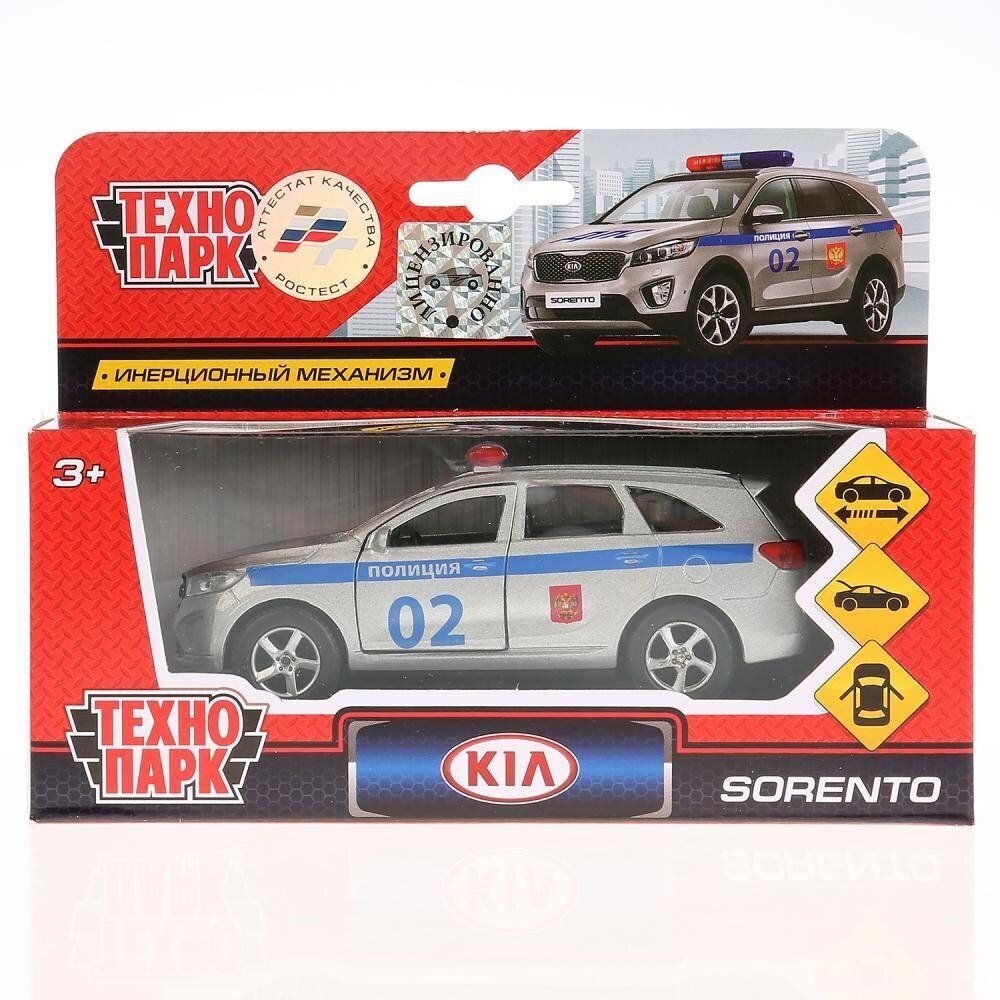Машина металл. инерционная Kia Sorento Prime Полиция 12 см (открываются двери) Технопарк SB-17-75-KS-P-WB