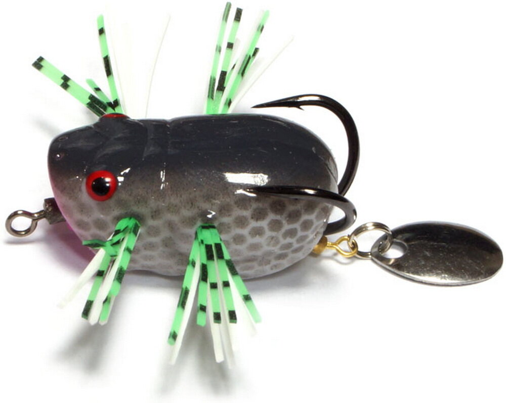 Приманка-незацеп. Kosadaka мягк. оснащ. плав. Лягушка-поппер-спинер им. лапкок LB10 30mm, 4g, цвет C87