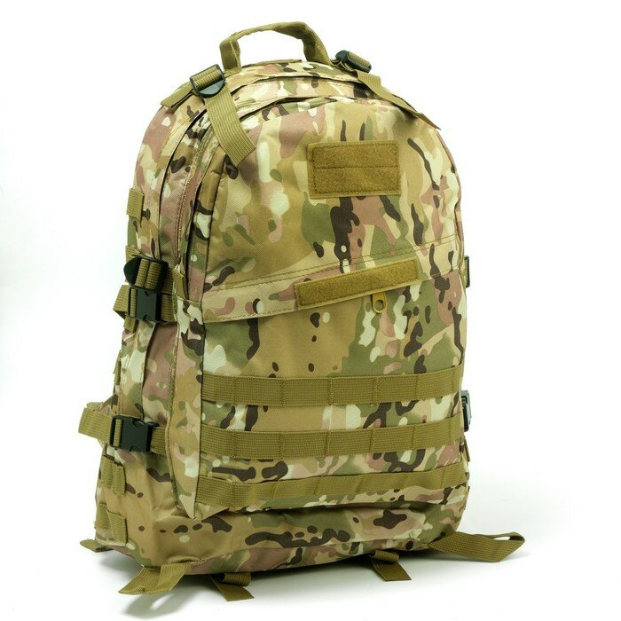 Рюкзак тактический туристический Adventure, 40 л, с карманами, мультикам/бежевый