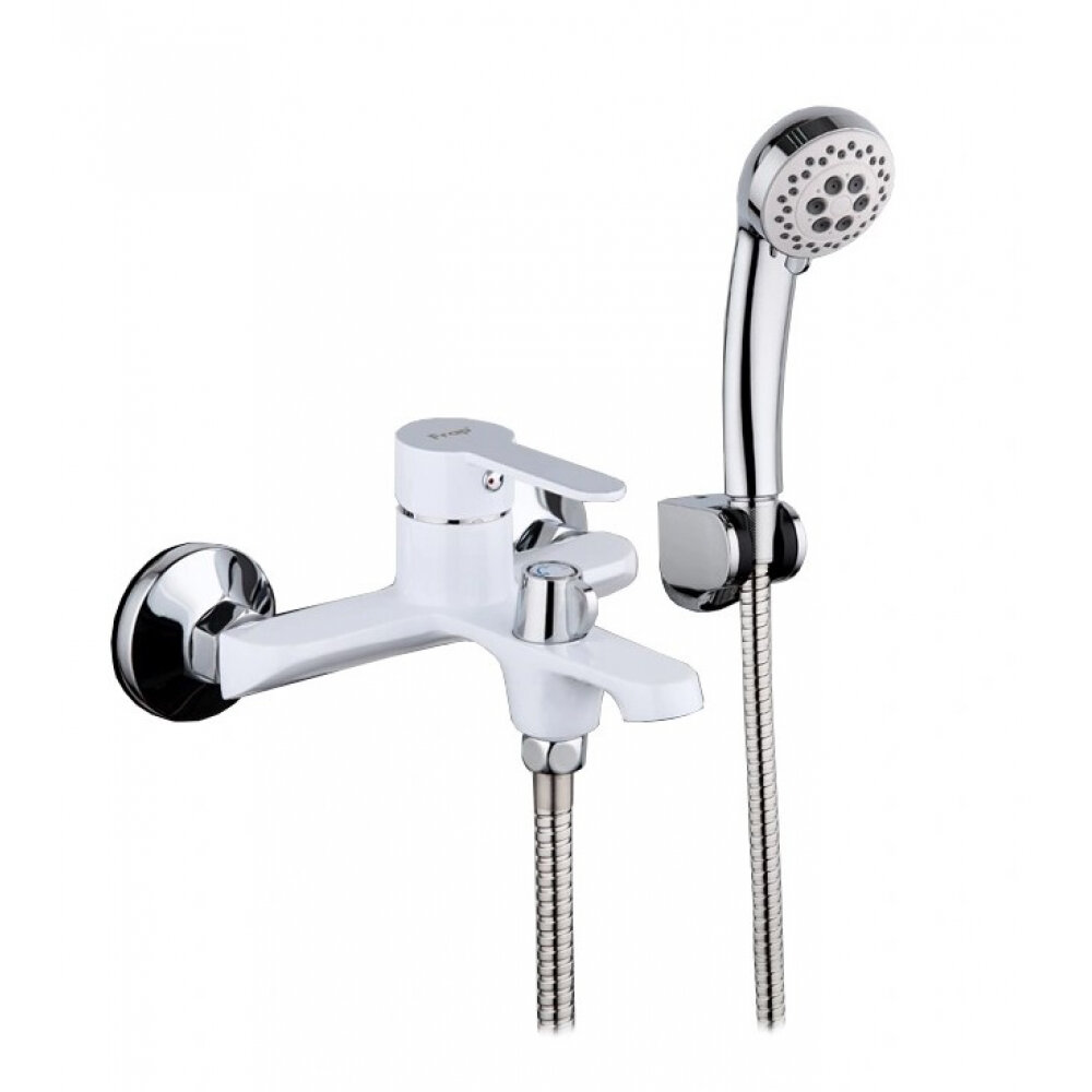 Смеситель для ванны FRAP 35к F3241 белый хром 537590, белый