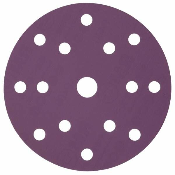 Шлиф круг HANKO PP627 Purple Paper 150 мм 15 отв Р320 на бум основе липучка, 100 шт