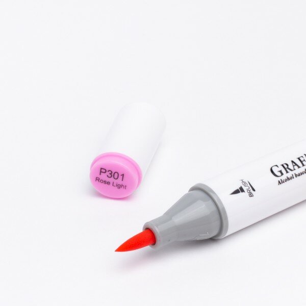 Маркер спиртовой Малевичъ GrafArt Brush, Розовый светлый P301