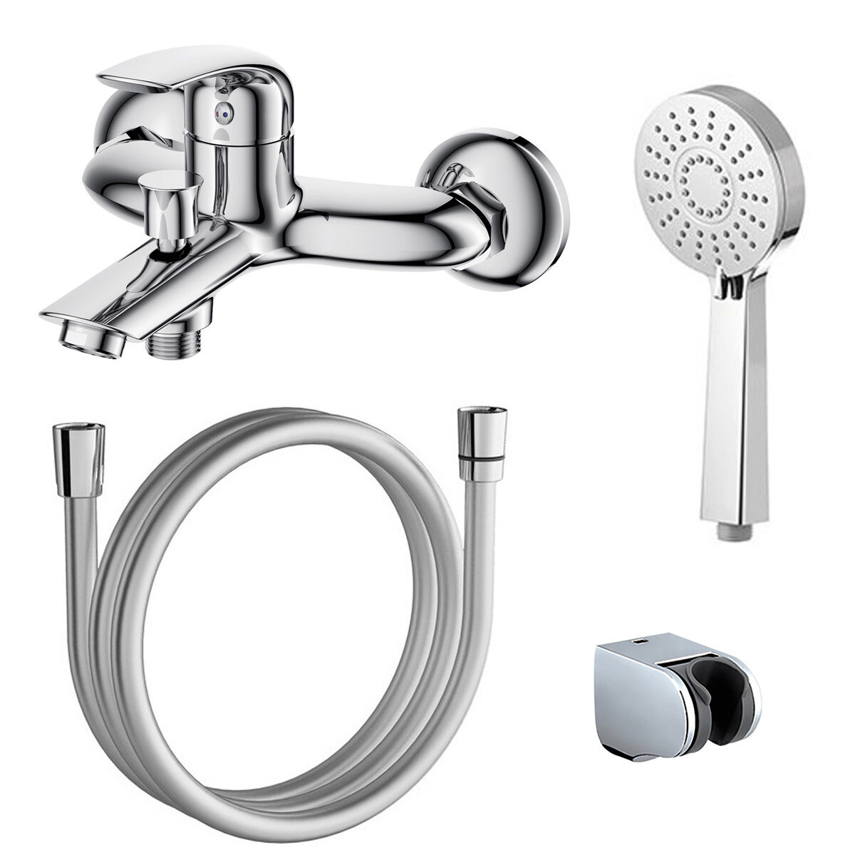 Смеситель для ванны AZARIO SINTRA с ручным душем, керамический картридж, хром, AZ-WKF238042C