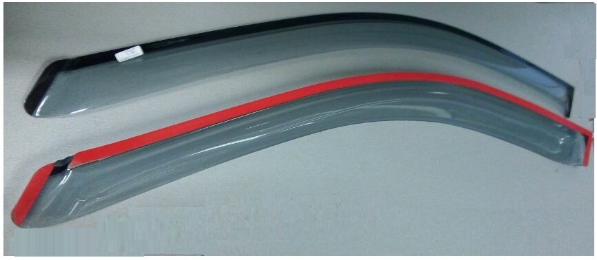 Ветровики на скотче передних окон светло-дымчатые, 2шт, для авто Hyundai Elantra 2000-2006, Тагаз Elantra XD седан 2008-2012