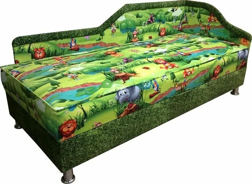 Угловая тахта, с ящиком для белья, велюр X-Point Правый 80х190 см Пружинный блок