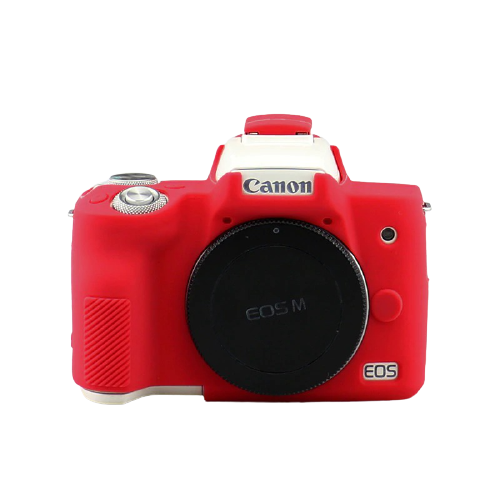 Защитный силиконовый чехол MyPads Antiurto для фотоаппарата Canon EOS M50/ M50 Mark II из мягкого качественного силикона красный
