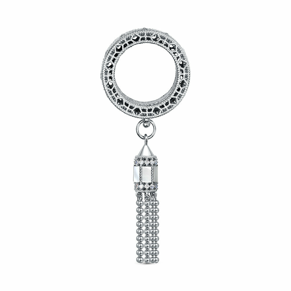 Кольцо, серебро, 925 проба, перламутр, фианит