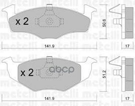 Колодки торм. пер. Metelli арт. 22-0206-0