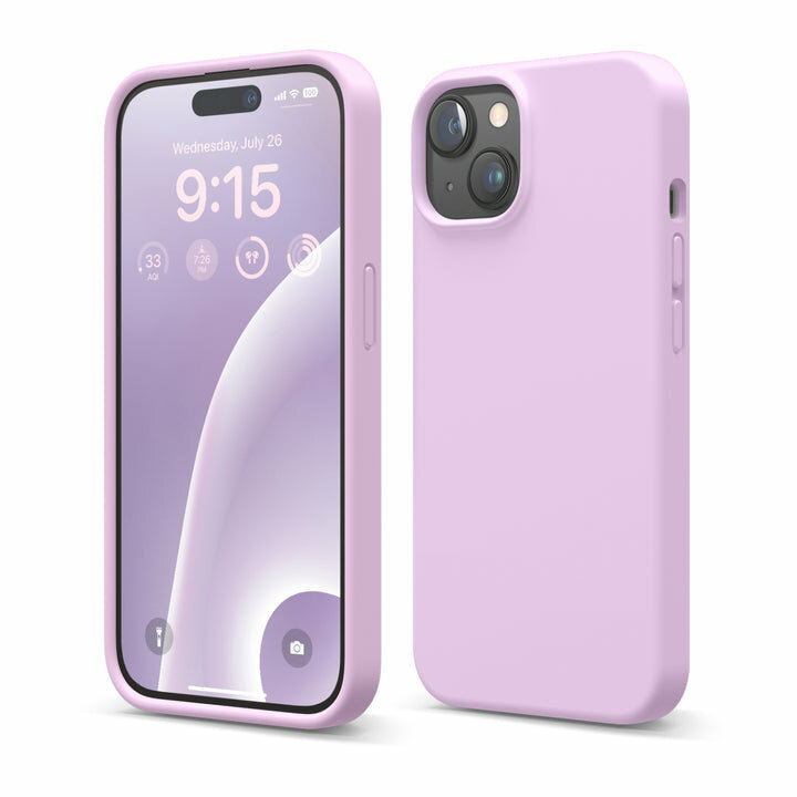 Elago для iPhone 15 чехол Soft silicone (Liquid) Light Lilac