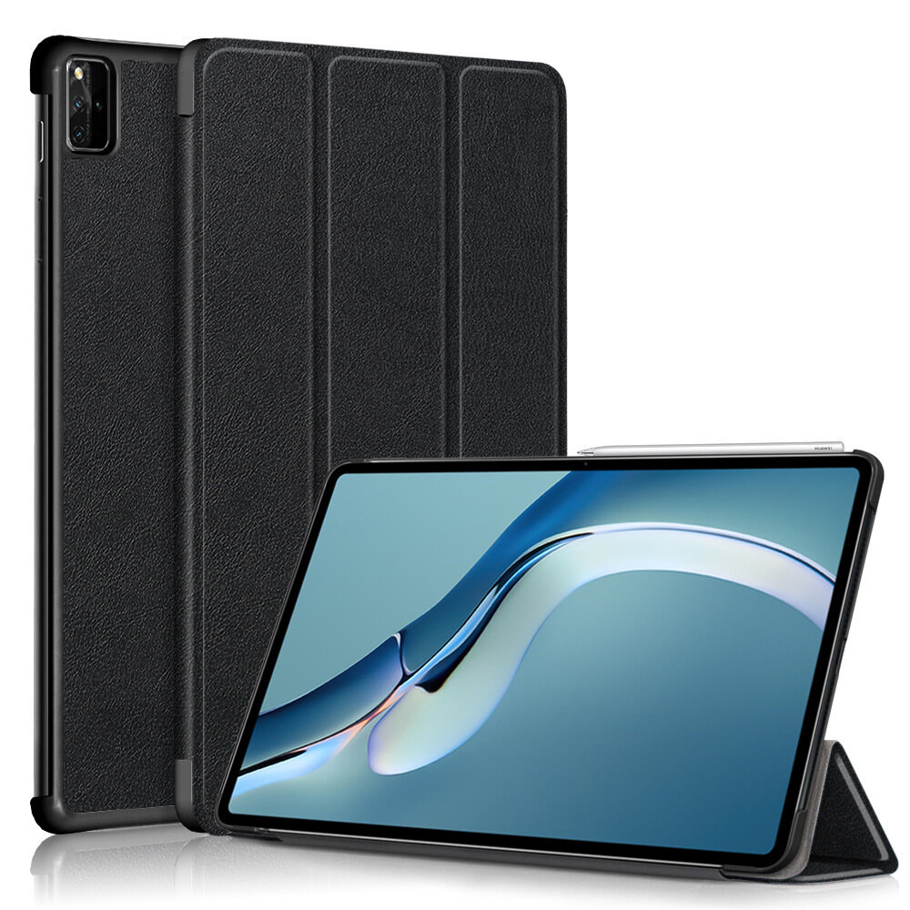 Чехол-обложка "MyPads iL Sottile", для Nokia T20, черный, ультратонкий