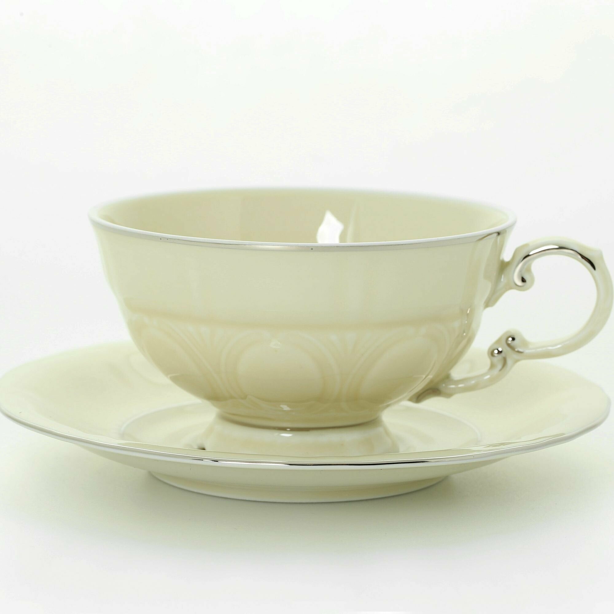 Чайная пара Leander Соната "Платиновый кант, тонкий" 200 мл.