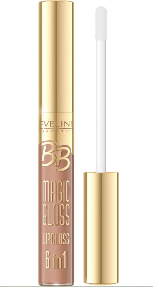 Блеск для губ Eveline Cosmetics "BB Magic Gloss", увлажняющий, с кисточкой, 9 мл