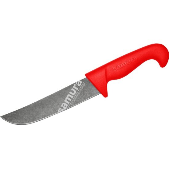 Нож кухонный Шеф Samura SULTAN PRO, 166 мм, ТЭП красный, AUS-8 с галтовкой (SUP-0085BR/K)