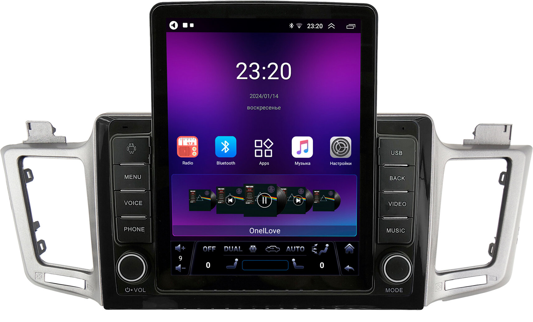 Штатная магнитола Toyota RAV4 4 (XA40) 2012-2019 Canbox GTR095-1030 (авто с 4 камерами) Android 10 (QLed, 4/64, DSP, CarPlay)