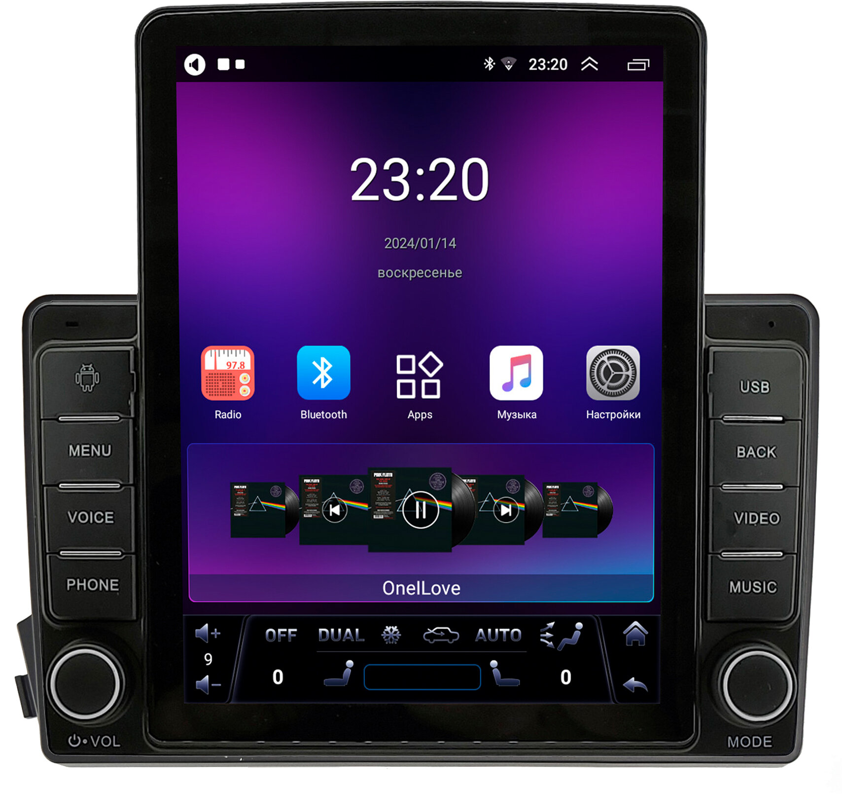 Штатная магнитола Canbox GTR095-9-770 SsangYong Kyron, Korando Sports, Actyon, Actyon Sports 2005-2017 Android 10 (QLed, 4/64, DSP, CarPlay)