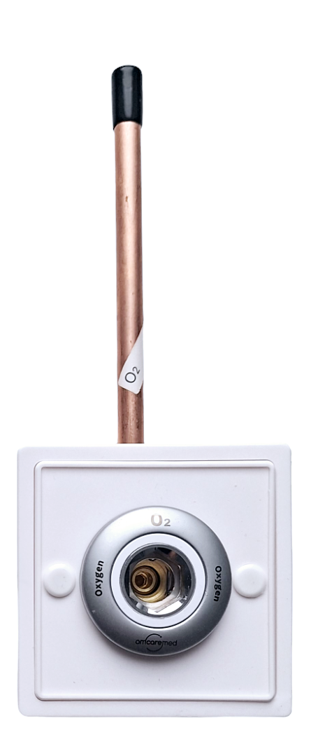 Клапан медицинского газоснабжения кислород O2 стандарт DIN. Кислородная розетка.