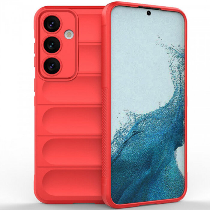 Flex Silicone Противоударный чехол для Samsung Galaxy S24 Plus с защитой камеры и микрофиброй