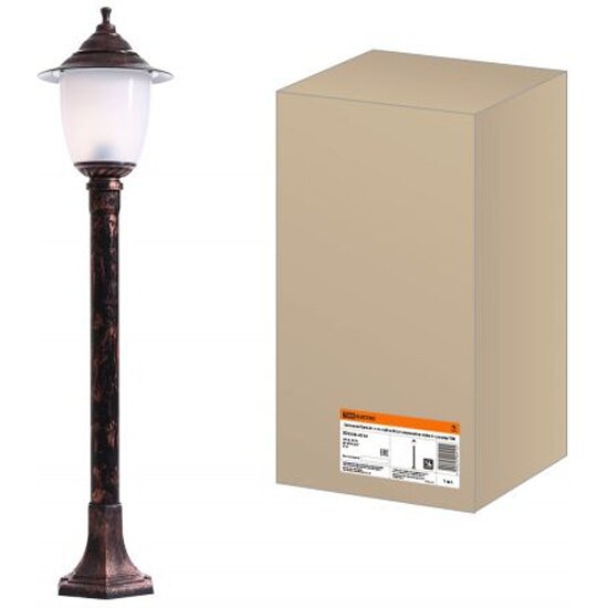 Уличный фонарный столб Tdm Electric Прага Эл-11-73-100М 60 Вт Е27 на стойке h-1.0 м, медь, SQ0330-0518