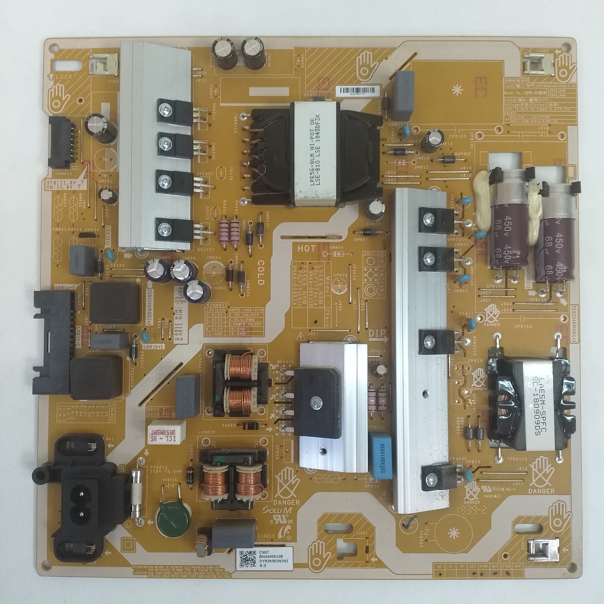 PowerBoard (L55E6_NSM) для телевизора SAMSUNG UE49NU7120U Б/У с разбора