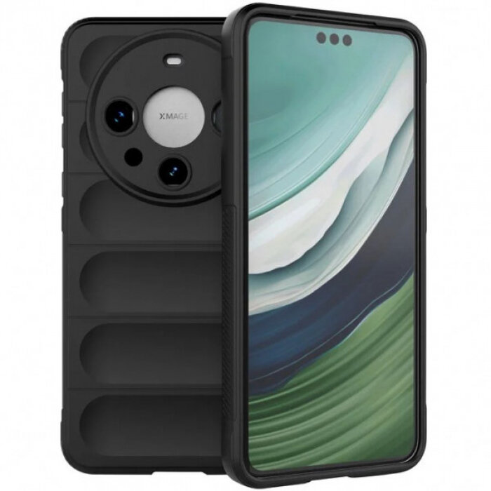 Flex Silicone Противоударный чехол для Huawei Mate 60 Pro с защитой камеры и микрофиброй