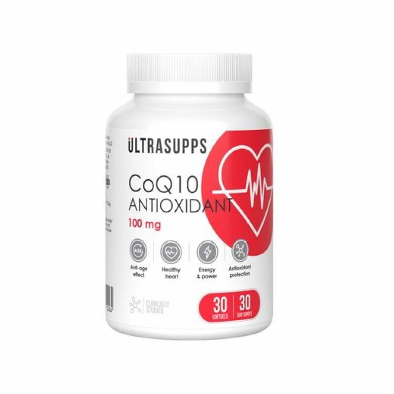 Коэнзим Ultrasupps Coenzyme Q10 100 мг, 30 капсул