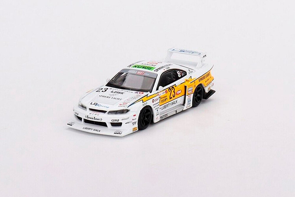 Nissan lb-super silhouette S15 silvia rhd #23 tetsuya hibino goodwood festival of speed (длина модели 6-10 см)