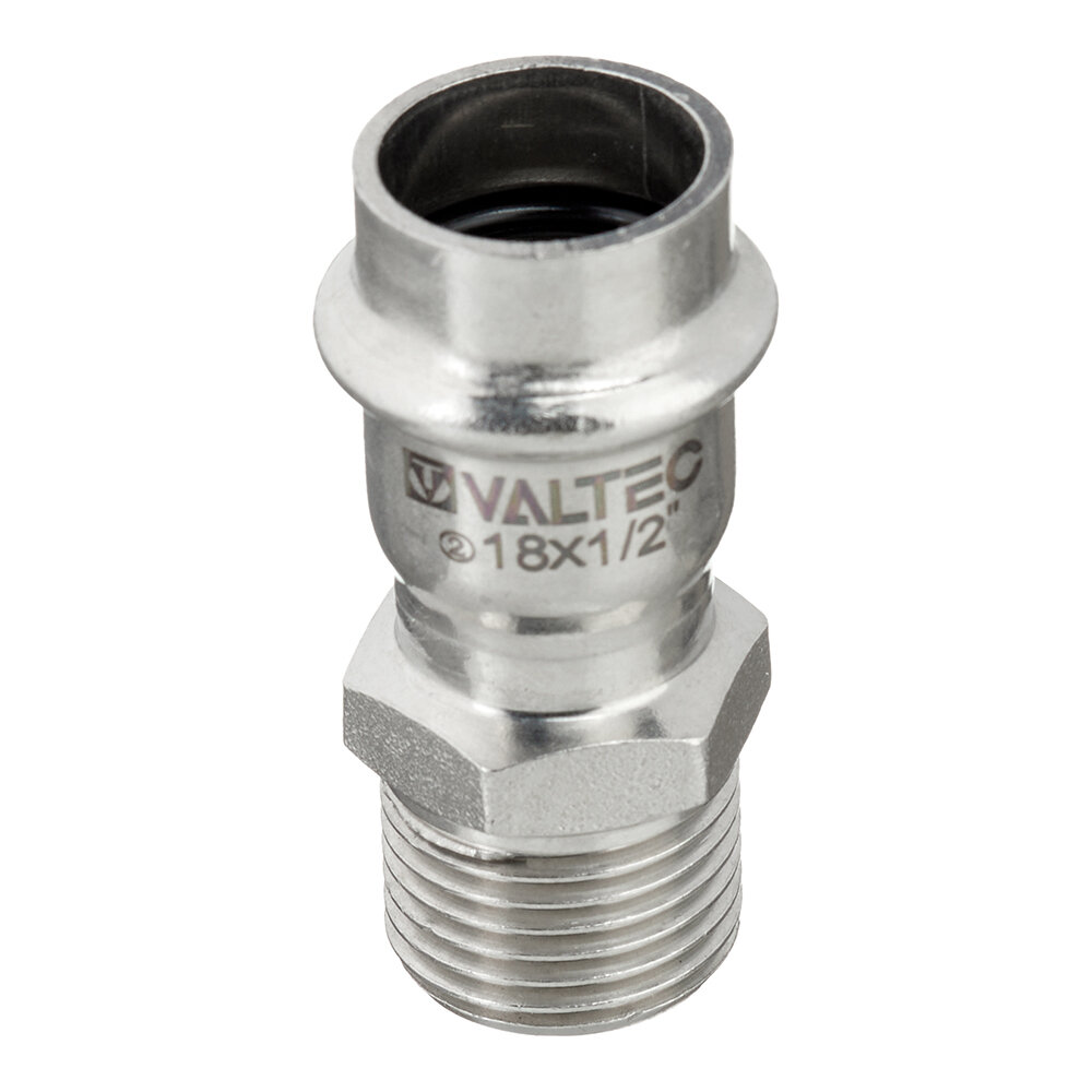 Соединитель Valtec (VTi.901. I.001804) 18 мм х 1/2 НР(ш) нержавеющая сталь