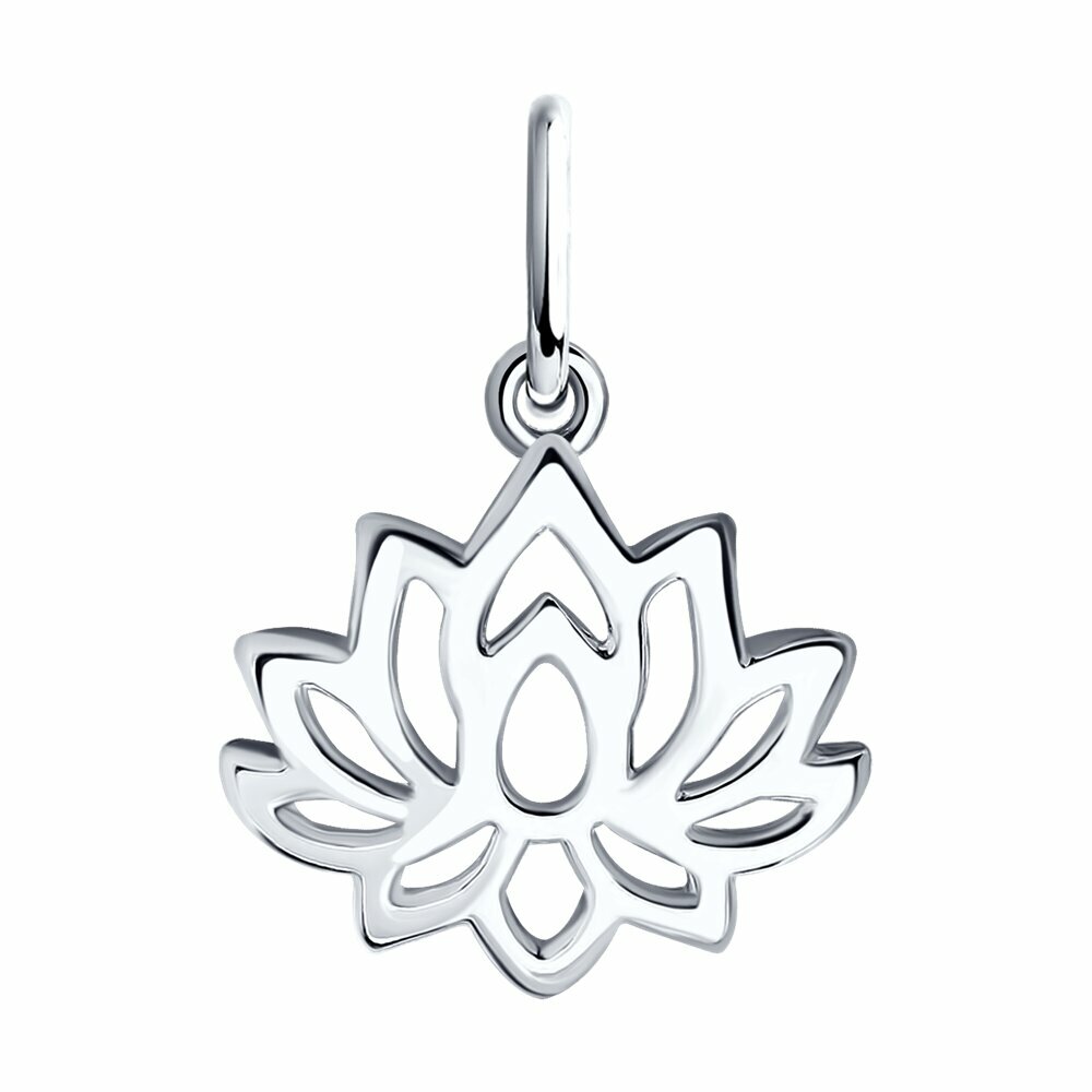 Подвеска, серебро, 925 проба, родирование