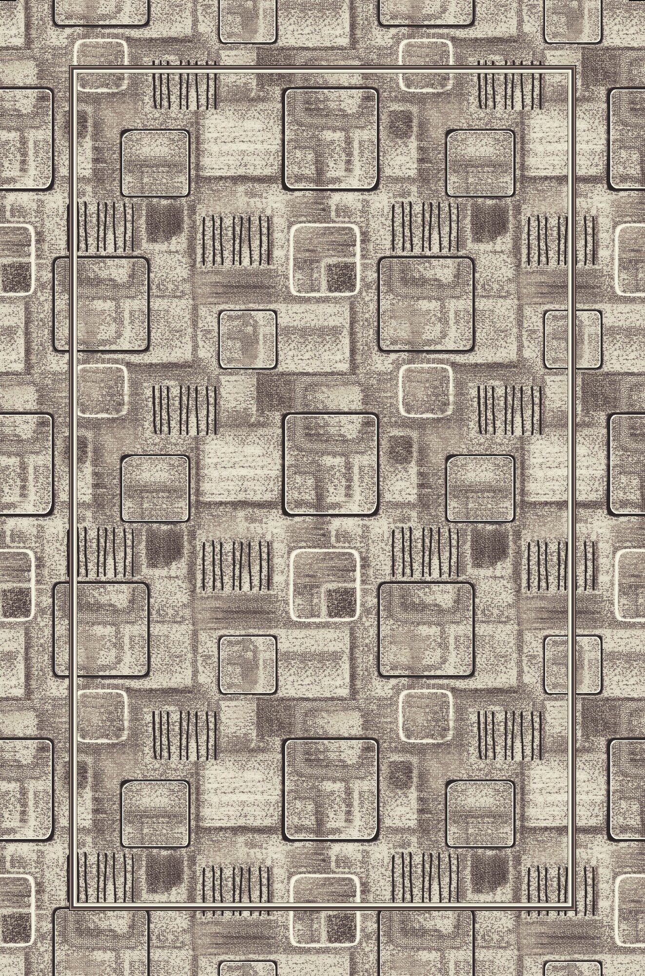 Ковер Витебские ковры 1633/A2/10, войлок, гипоаллергенный, 1x2 м