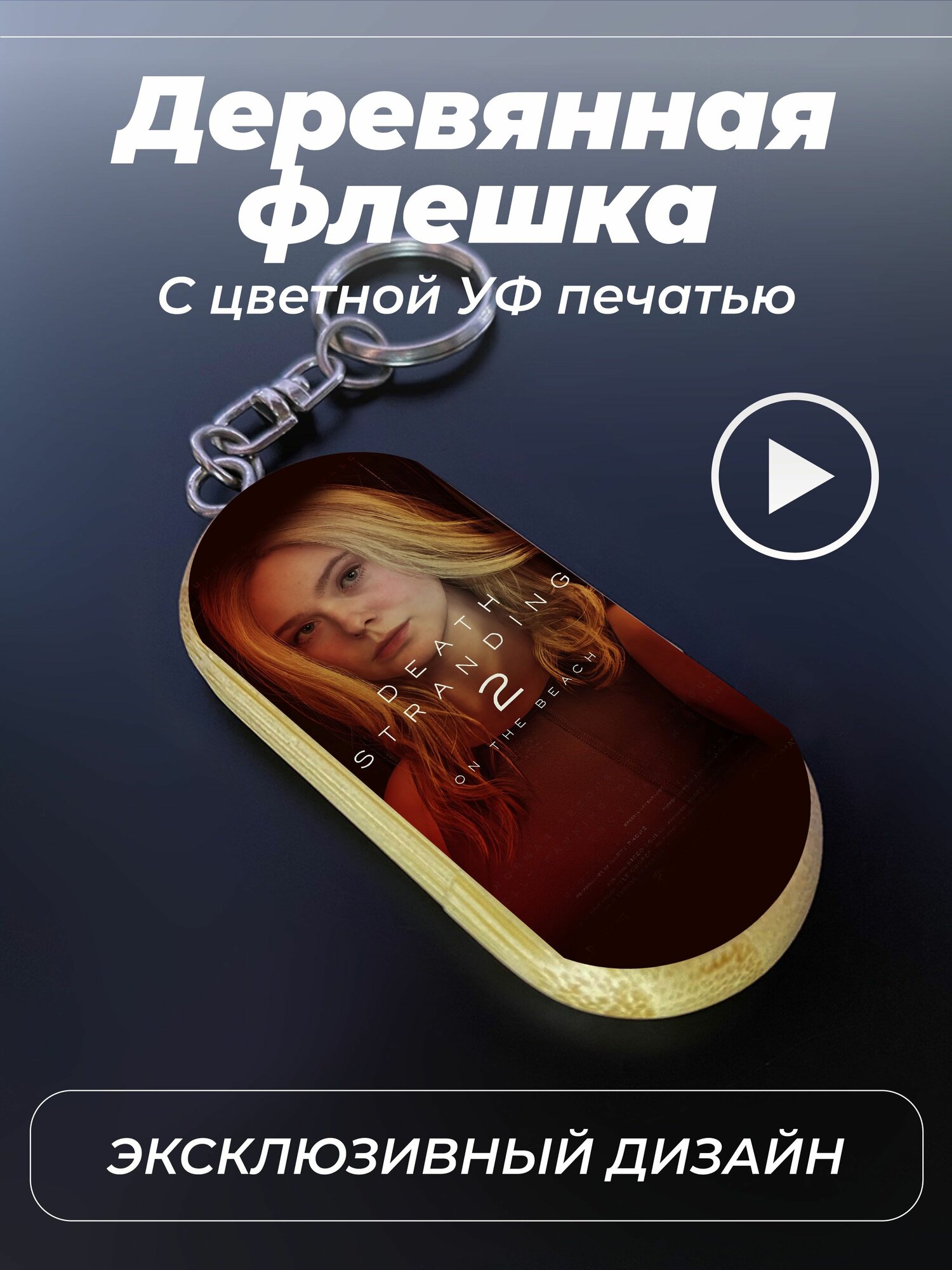 Флешка usb, брелок, для компьютера, death stranding 2