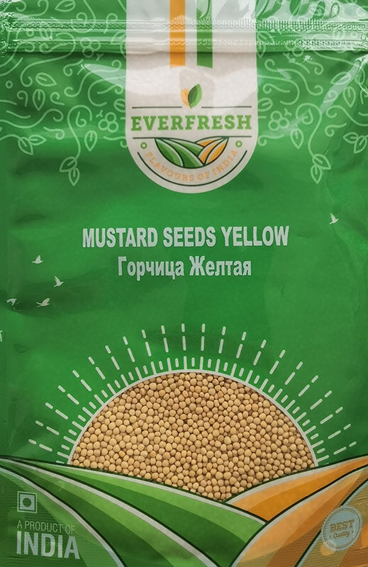 MUSTARD SEEDS YELLOW, Everfresh (горчица жёлтая, Эверфреш), 100 г.