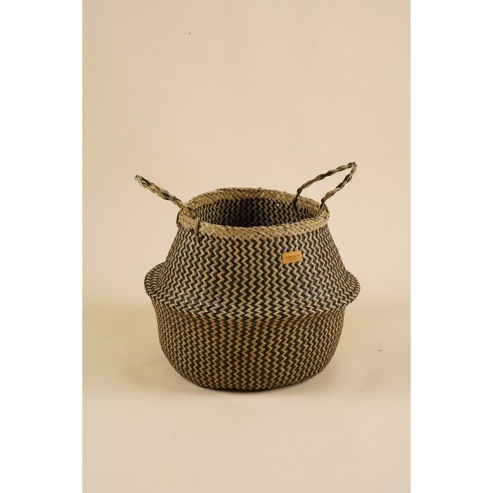 Корзина для белья плетеная круглая SL Home «Сорренто», камыш, 35×45 см