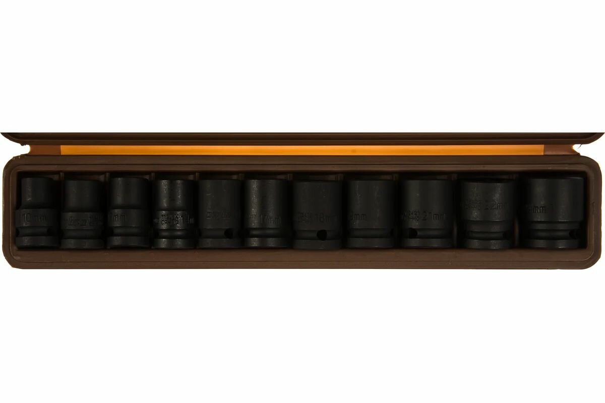 Набор головок торцевых для ударного инструмента 1/2"DR, 10-24 мм, 11 предметов Ombra 912411