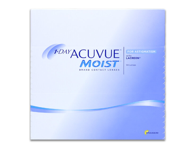 1 DAY ACUVUE MOIST for ASTIGMATISM 90 шт -05.25 -1.25 180 R 8.5 прозр.